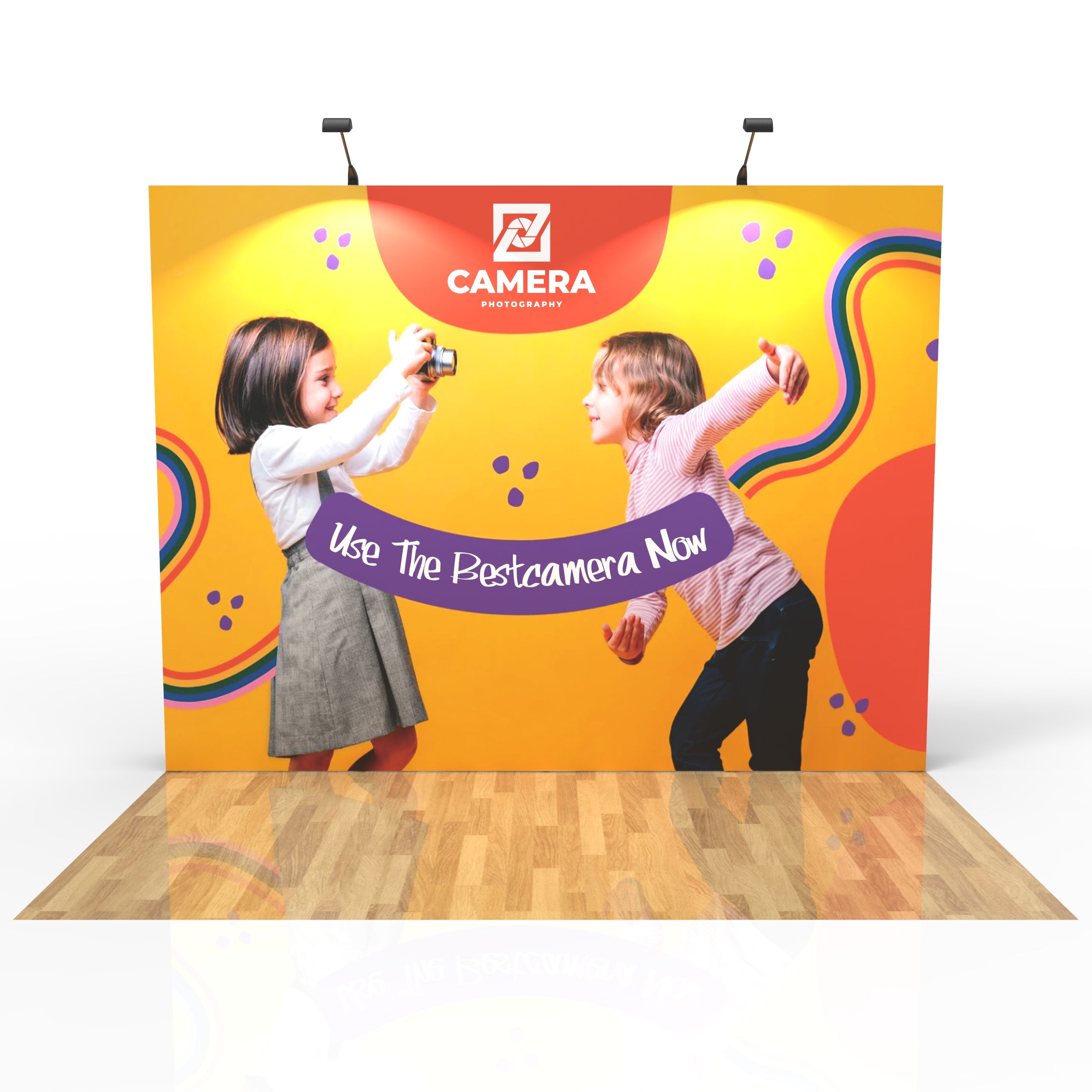 10ft Straight Velcro Fabric Pop Up Display – BoothGo