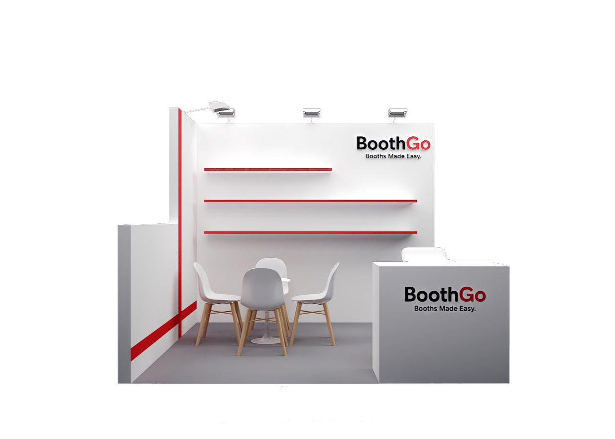 10x10 Wooden Booth Exhibit Urgent Rental Package B – BoothGo